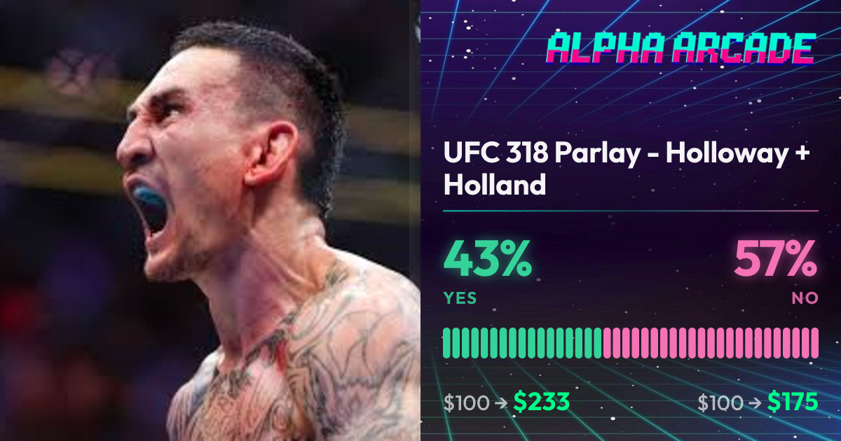 UFC 318 Parlay - Holloway + Holland | Alpha Arcade